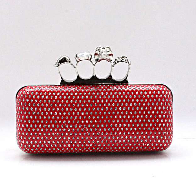 Pu With Metal Chain Clutches